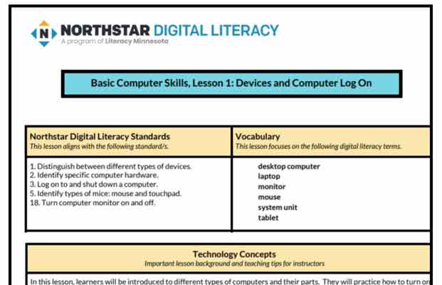 Features Northstar Digital Literacy